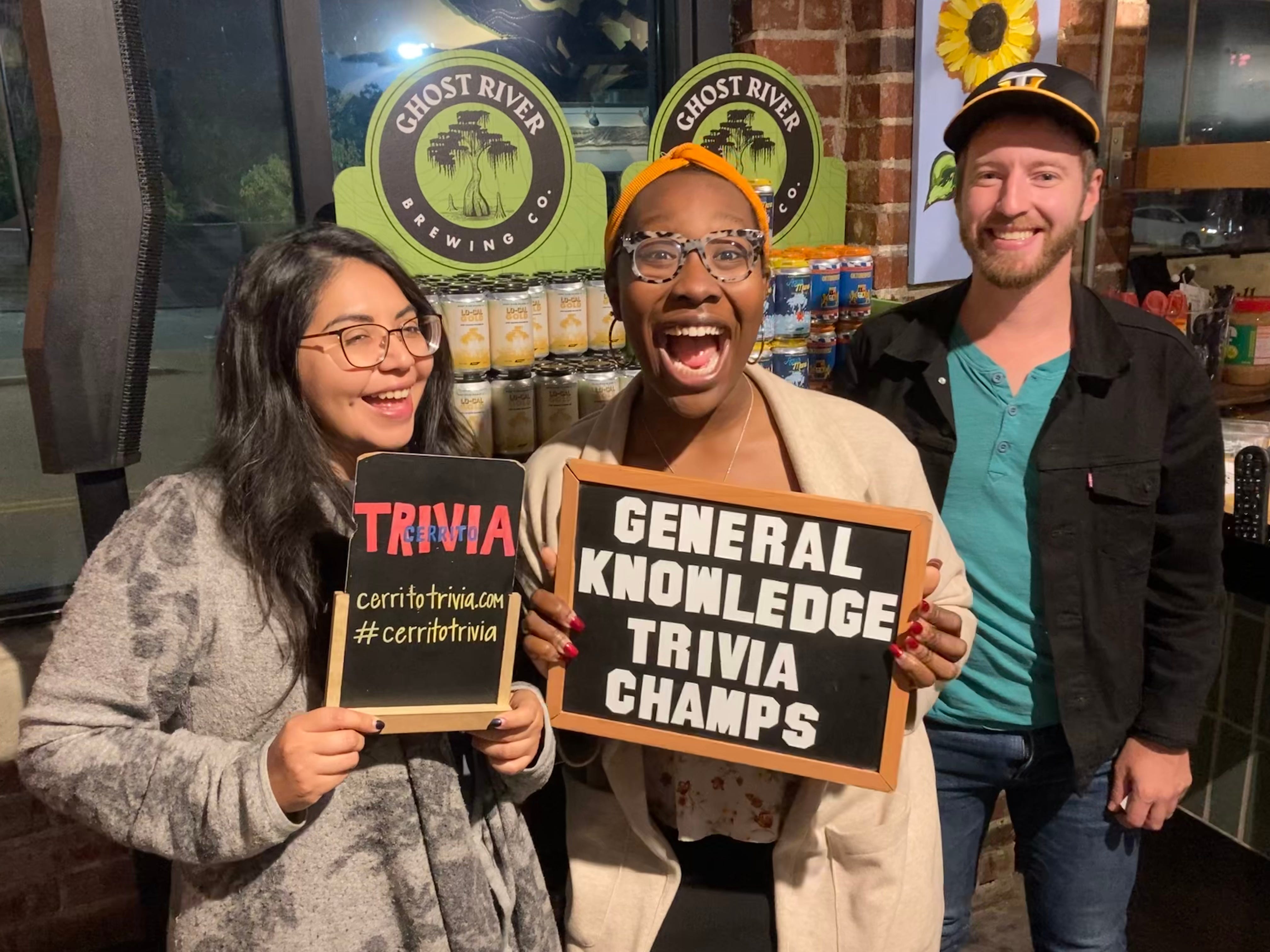 🙌 Hooray! Huey's has trivia on Thursdays