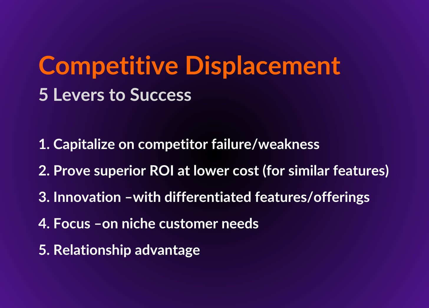 The One about Competitive Displacement: Taking down Goliath