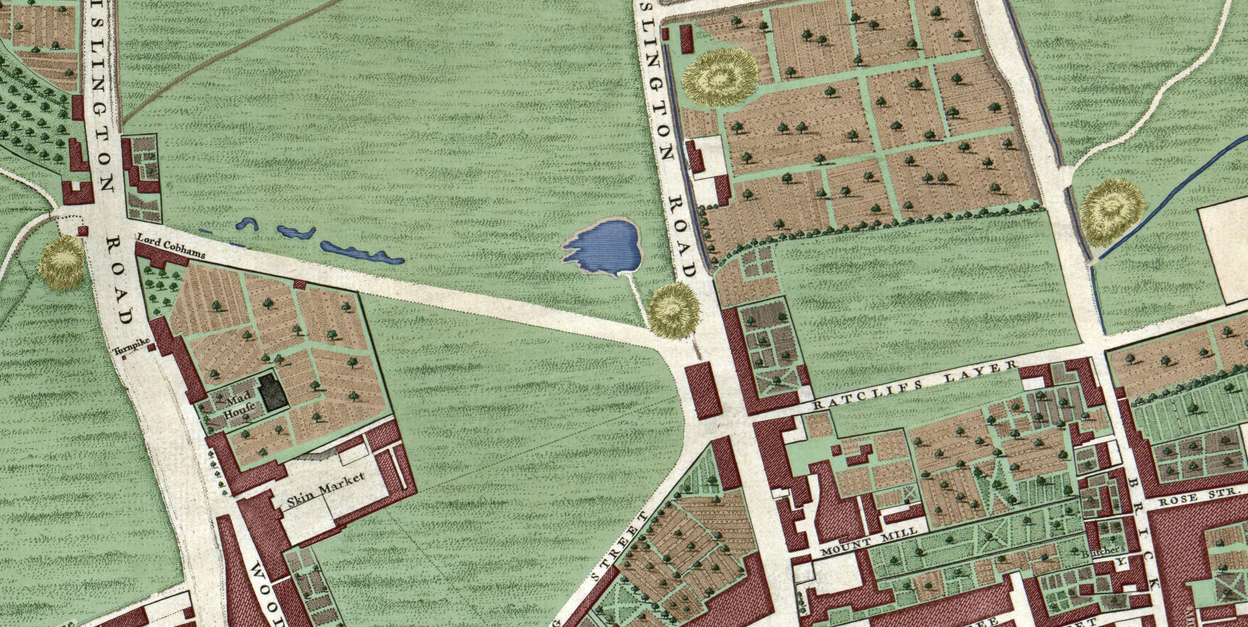In Colour: A Map of Clerkenwell in 1746 - by Matt Brown