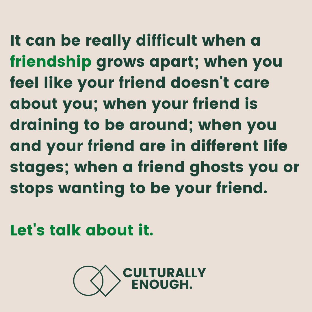 Friendships change, but how do we handle it?
