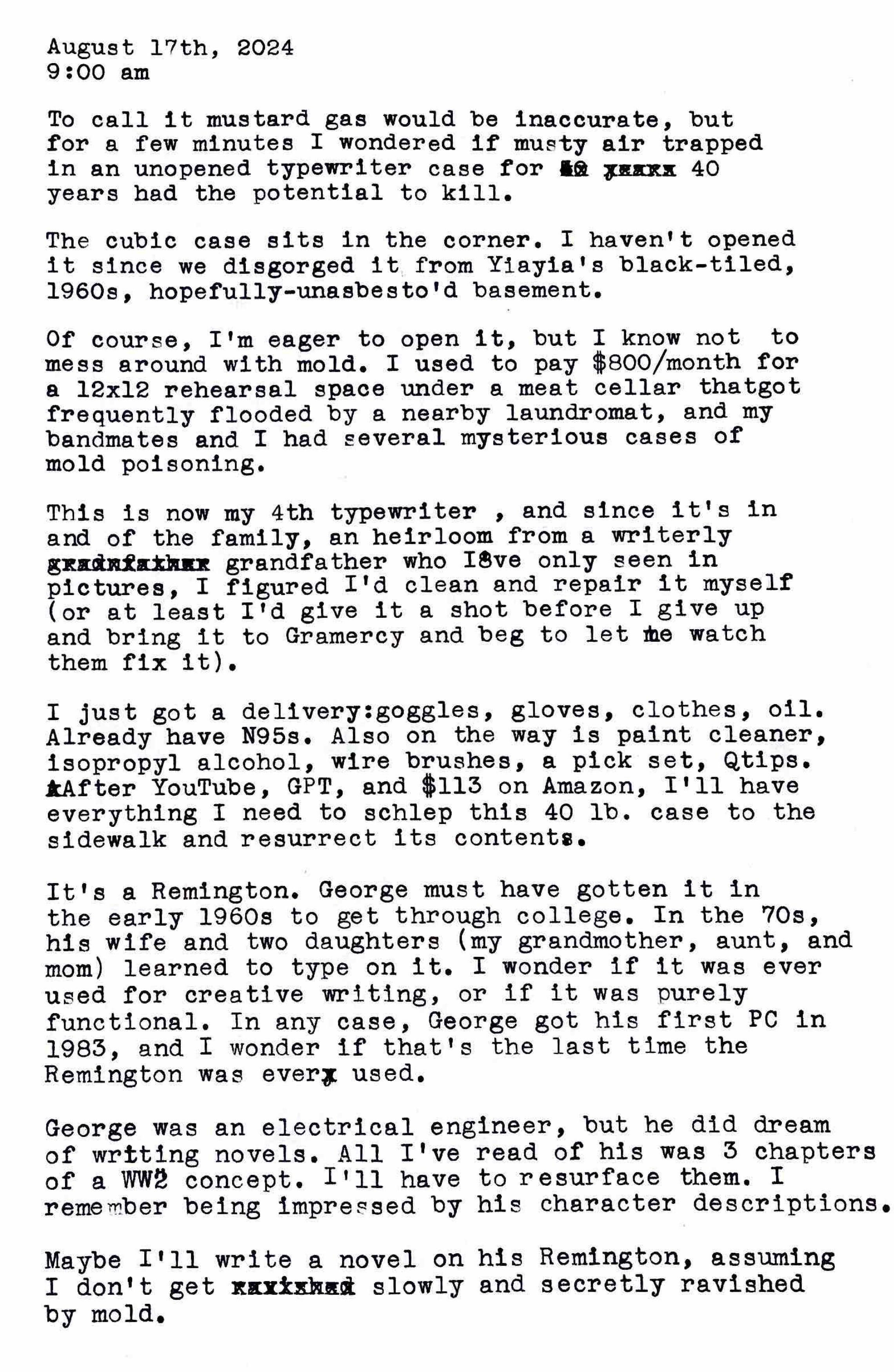 moldy old typewriter - Essay Architecture