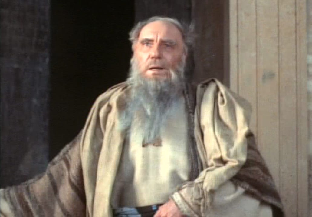 Simeon and Anna meet the Christ child in film