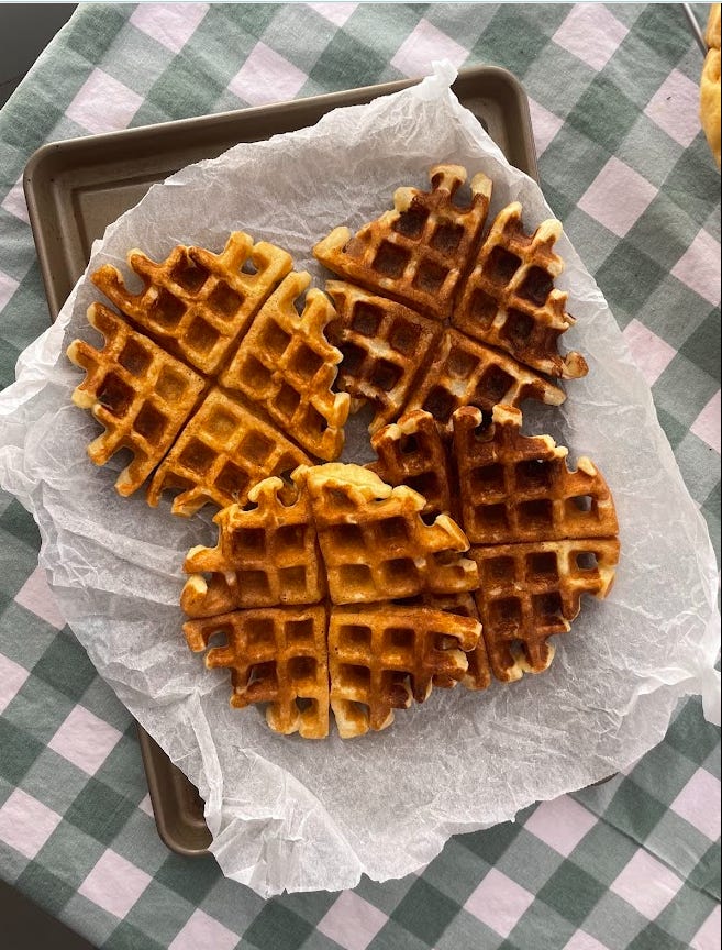 Recipe: Crisp, tender waffles - by Katie