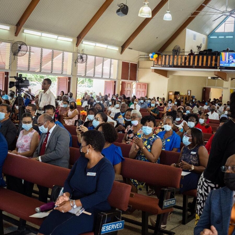 A Gallery Of The Faithful Gathering For Church. Album 26