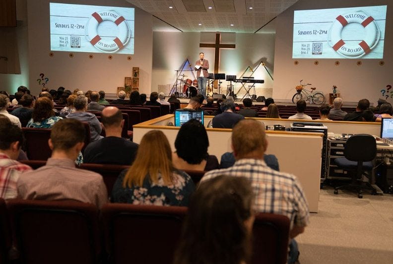 A Gallery Of The Faithful Gathering For Church. Album 3