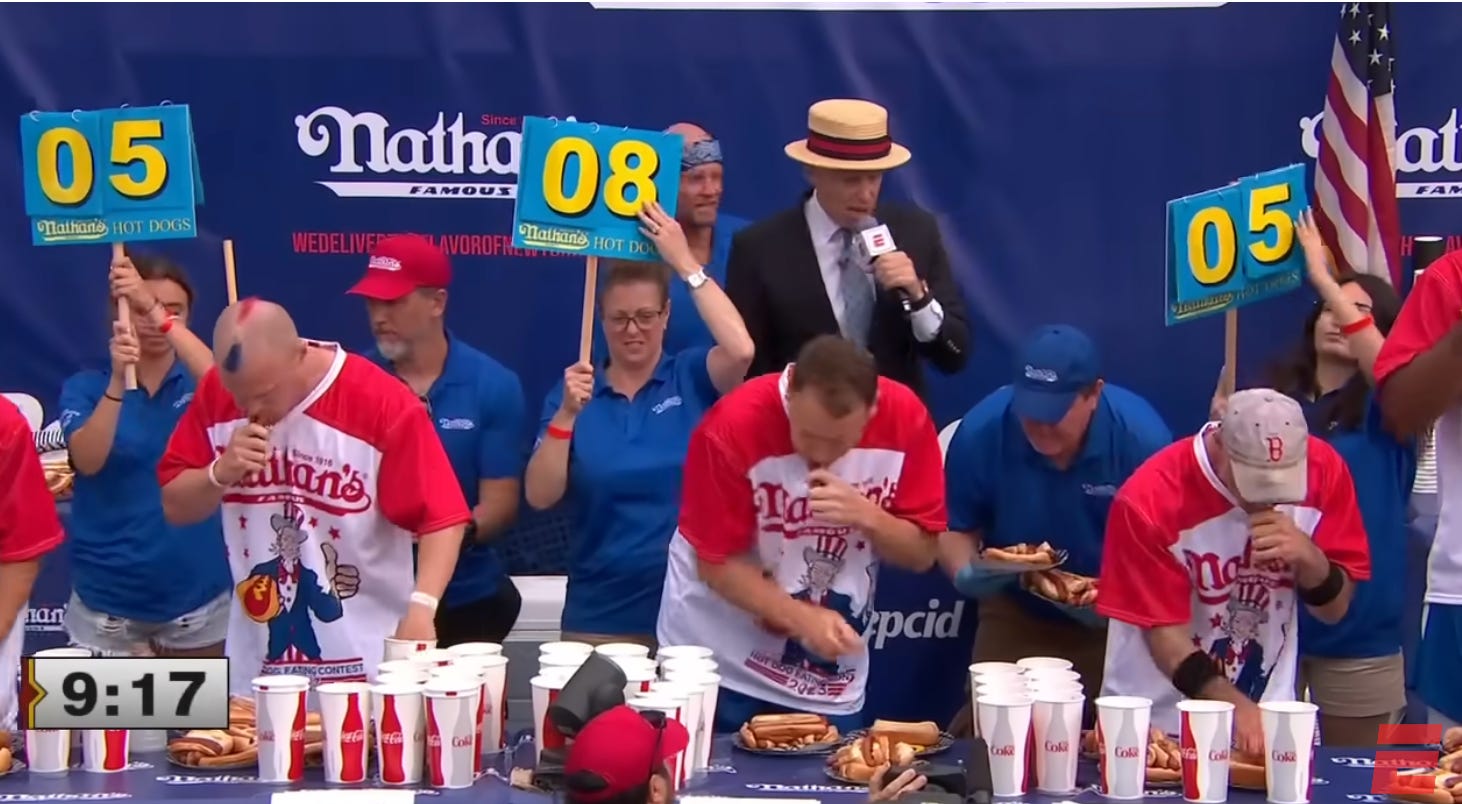 Hot Dog Throat-Cramming Contest Rocked By Defection Of That One Guy Who ...