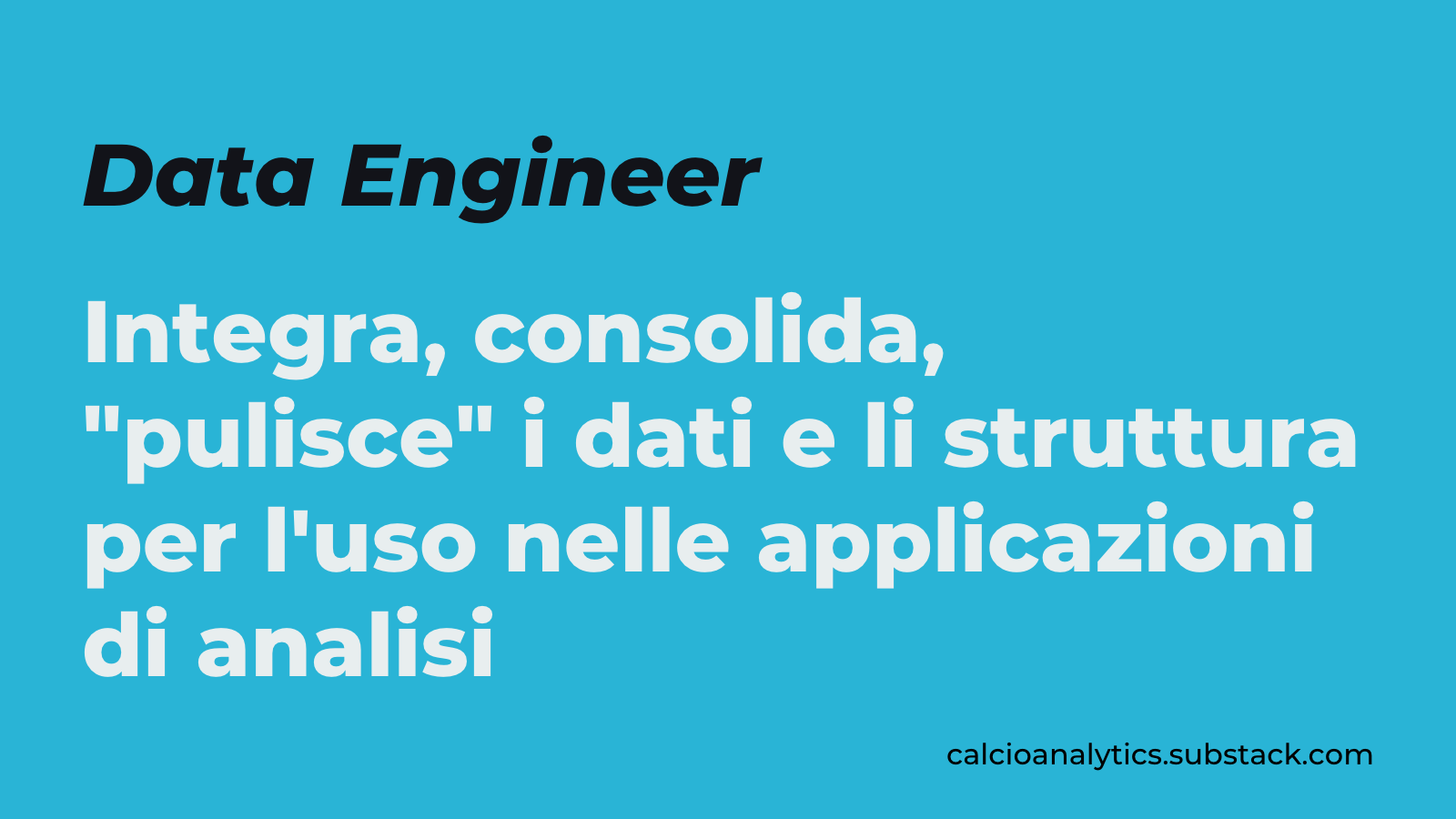 La Data Analytics nel Calcio Italiano - by Aldo Comi