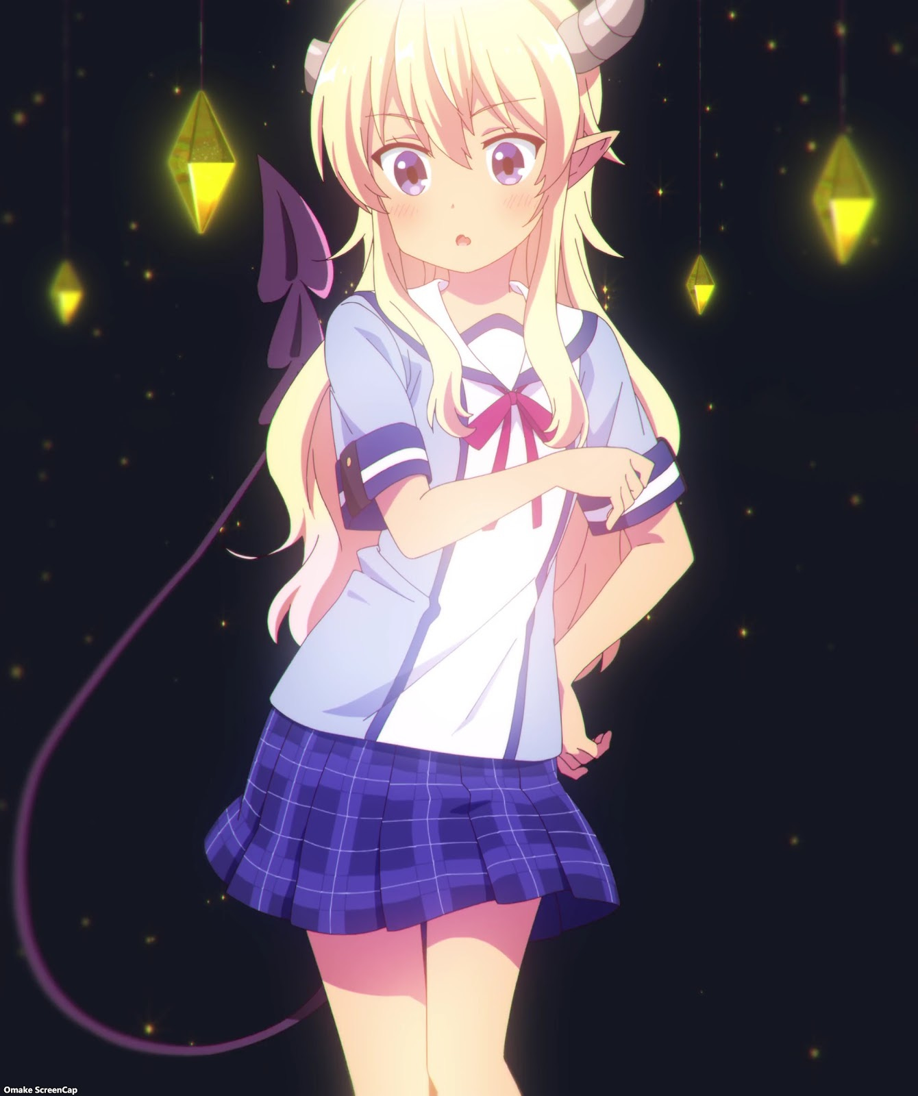 Machikado Mazoku S2 - Episode 2 - Shamiko Mikan Hold Hands