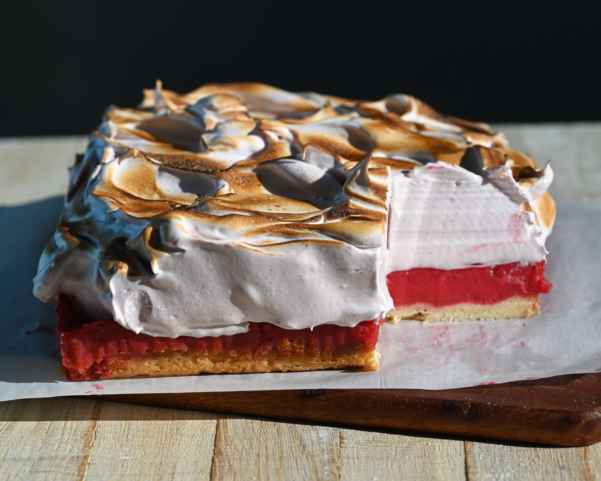 Cranberry Meringue Bars - by Sam - buttermilk weekly