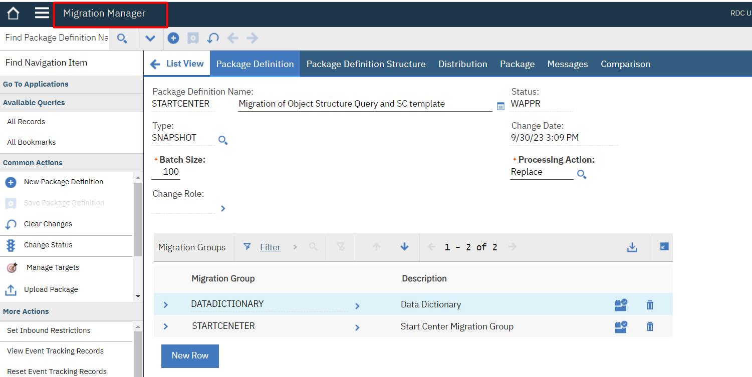 Migration Manager makes deployment easy.