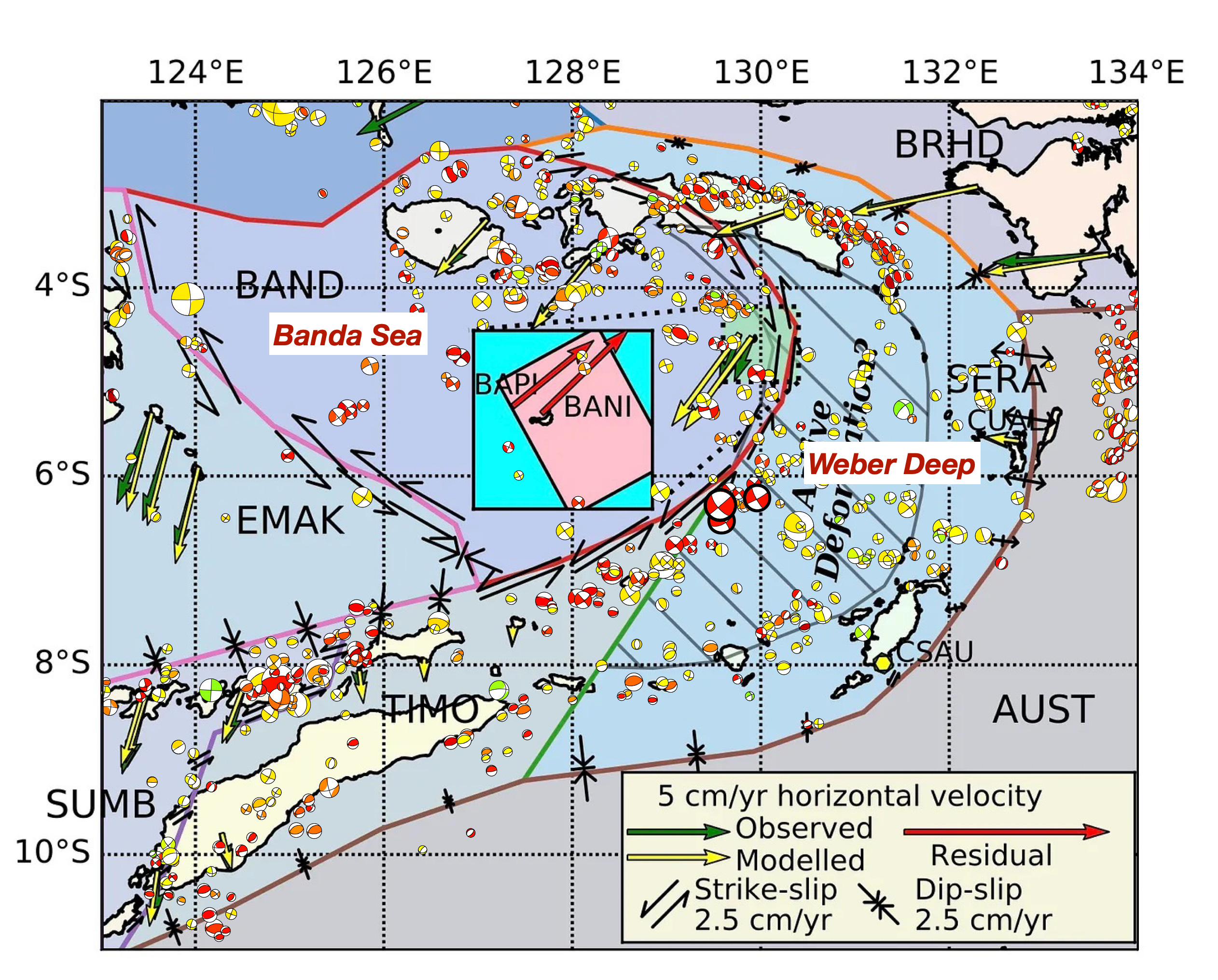 Mw7.1, 6.7, and 6.7 earthquakes in the Banda Sea