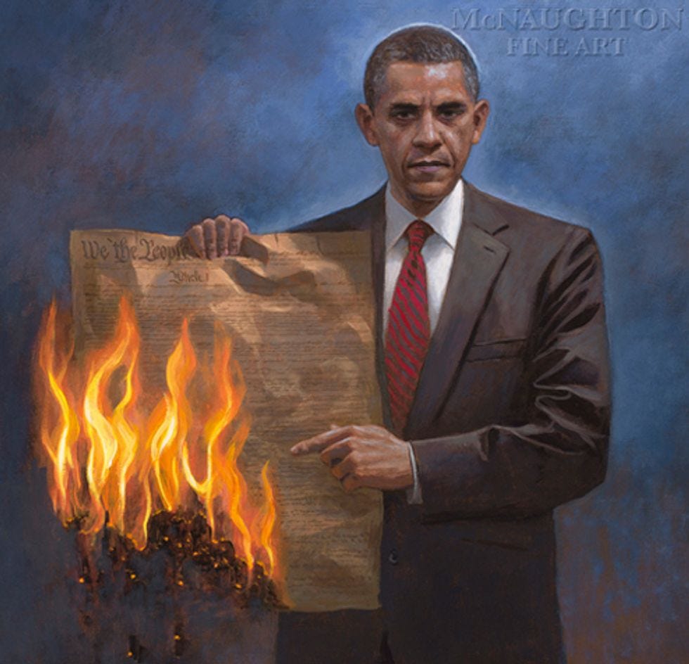 America's Greatest Artist, Jon McNaughton, Proudly Presents Donald Trump's Sad Wrinkled...Flag