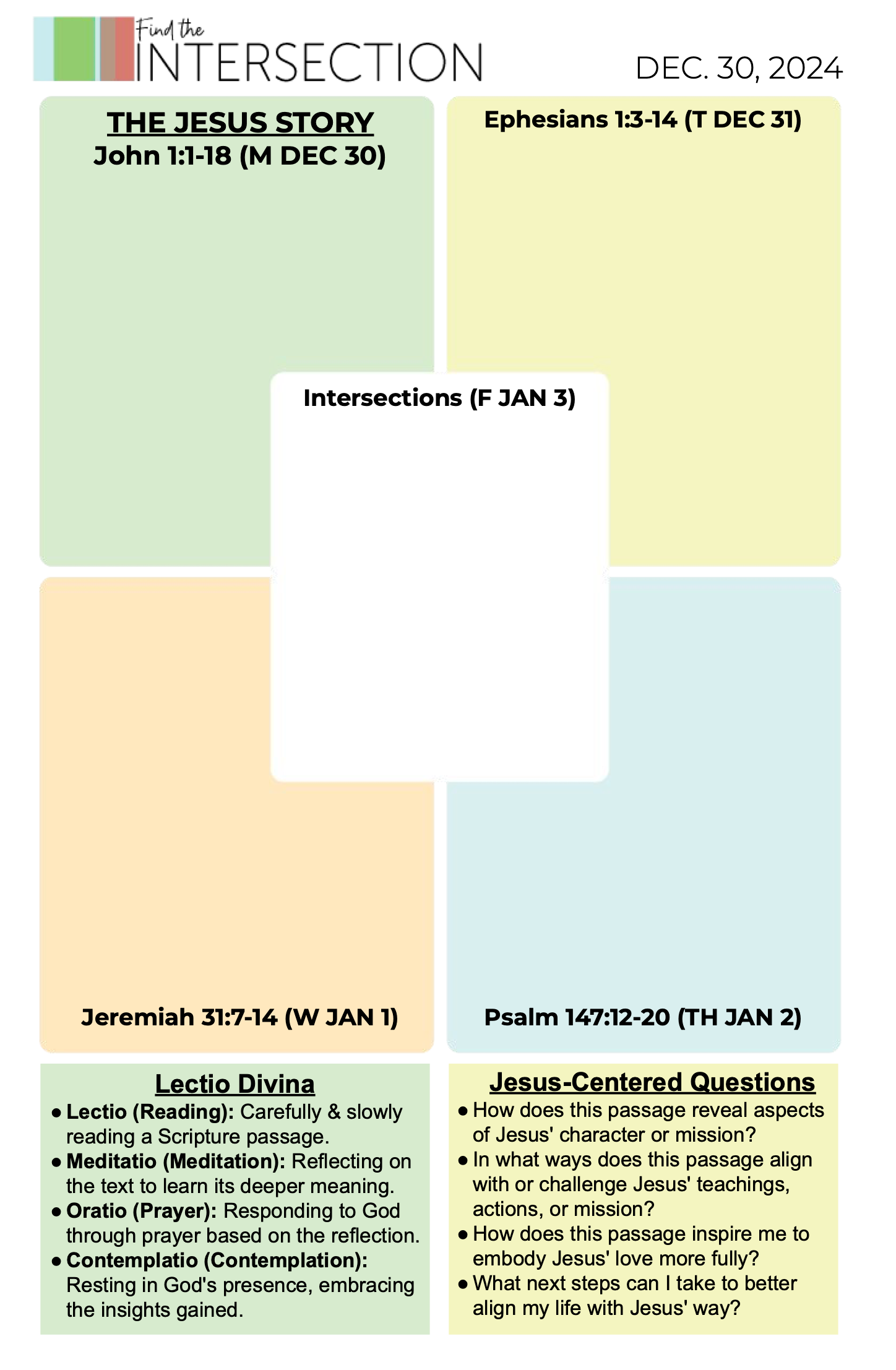 Lectionary Readings for Sunday, January 5, 2025 (Christmas 2c)