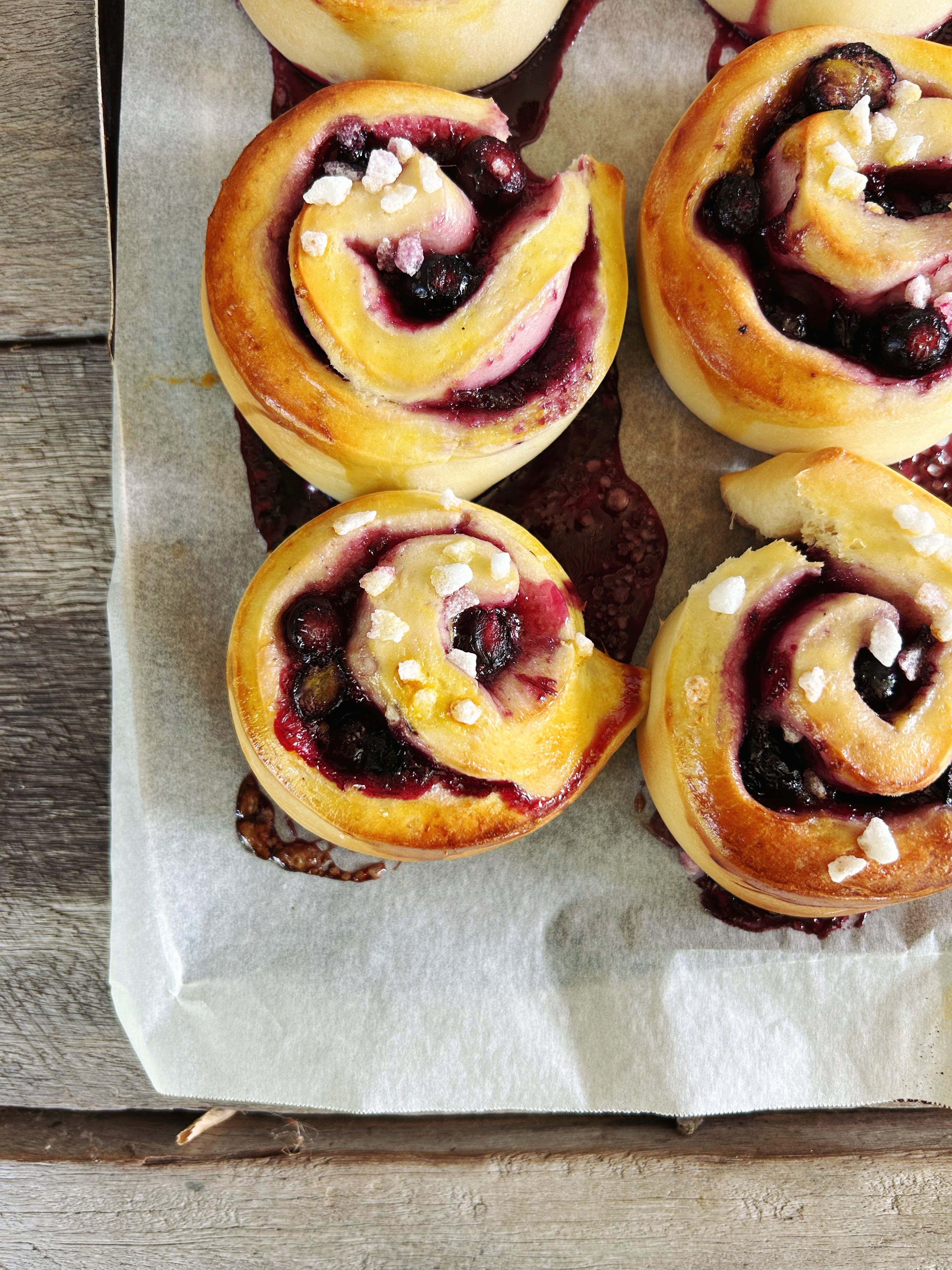 a newfound appreciation of blueberries + blueberry scrolls