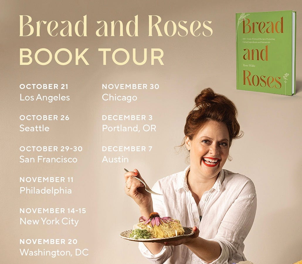 BREAD AND ROSES by Rose Wilde BOOK TOUR! (+ Recipes)