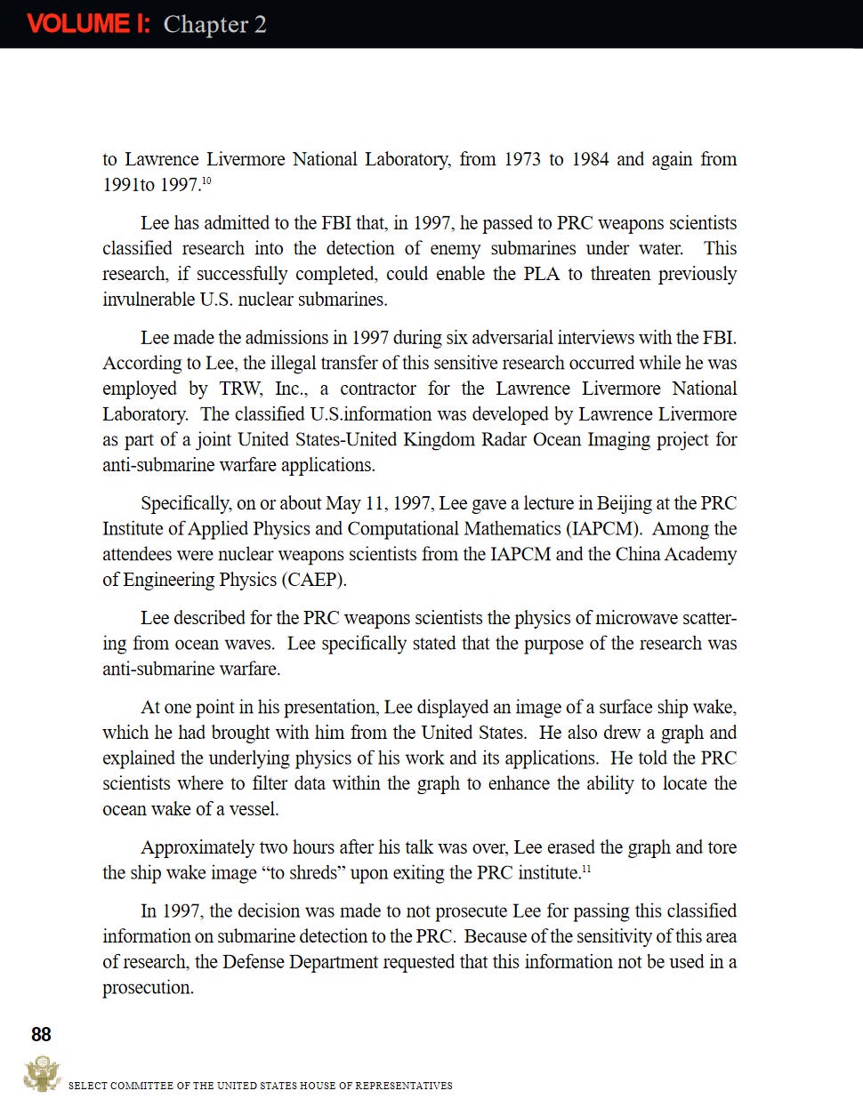 US House Of Representatives: PRC (Chinese) Theft Of U.S. Thermonuclear ...