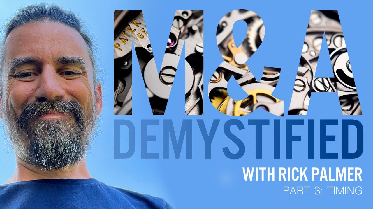 M&A DEMYSTIFIED - CHAPTER THREE: TIMING