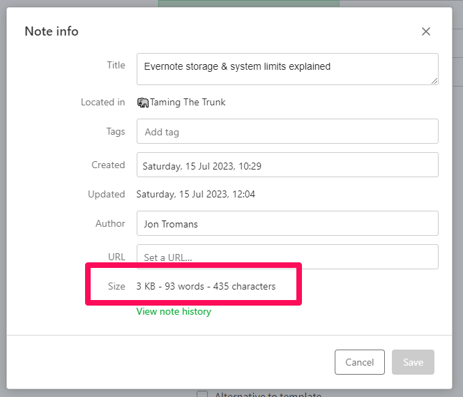 Evernote storage & system limits explained + New Update