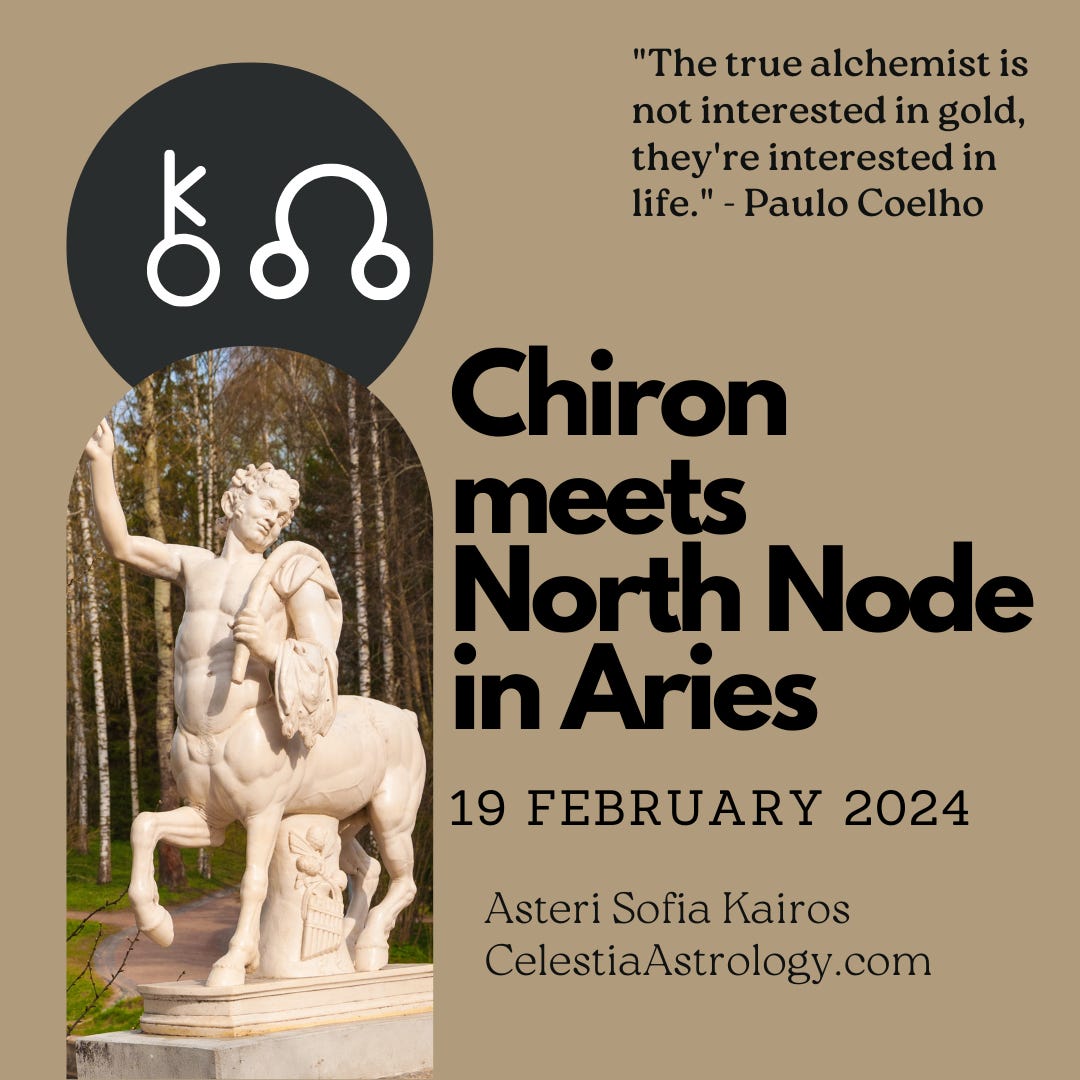 Chiron, the Wounded Healer is drawn to Face his Fate