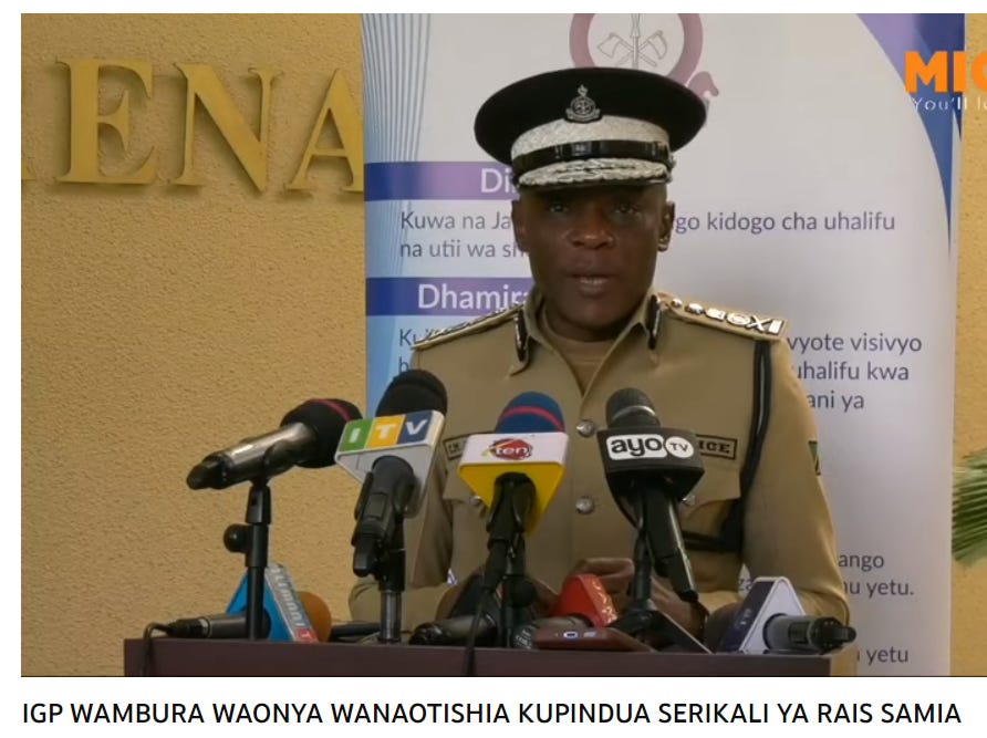 Tathmini ya kiintelijensia kuhusu onyo la IGP Wambura dhidi ya "wenye ...