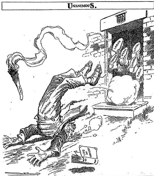 American anti-Bolshevik political cartoons during the First Red Scare