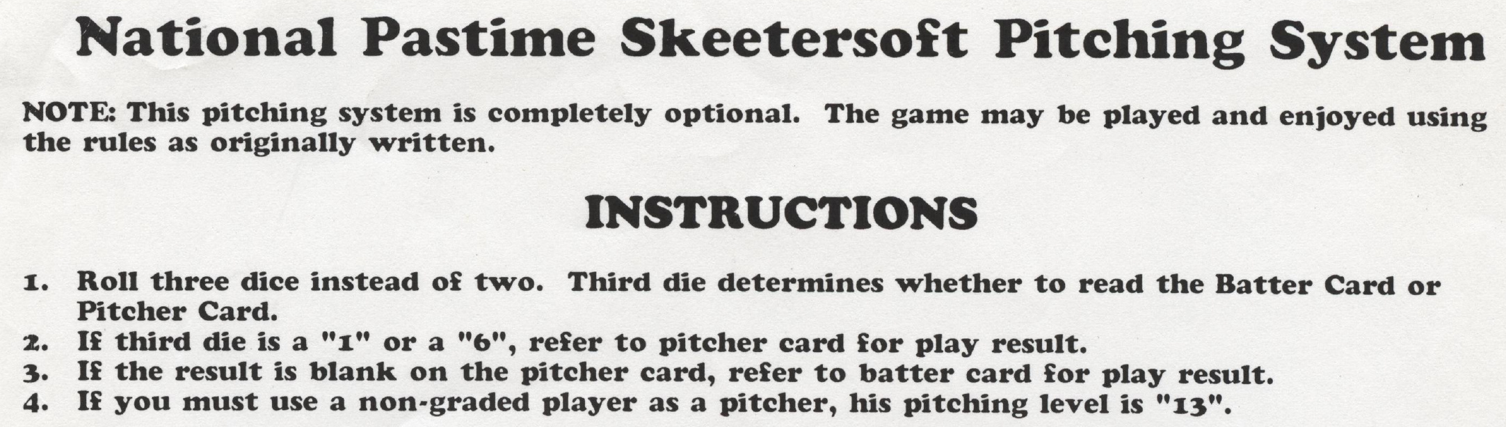 The APBA Pitching System - by Daniel Evensen