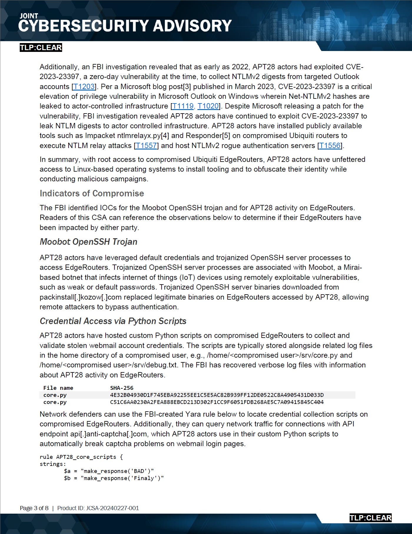 Joint Cybersecurity Advisories: Routers Compromised By Russian Cyber ...