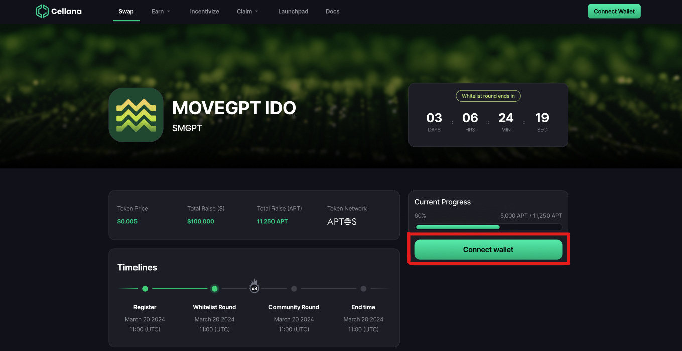 The First AI Launchpad on Aptos - Move GPT IDO Launching on Cellana Finance Launchpad