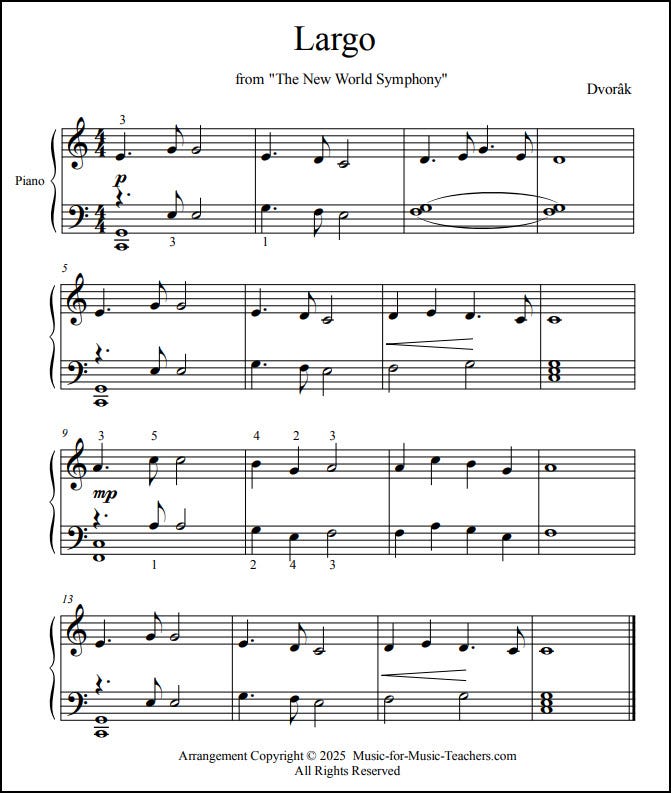 Largo, from the New World Symphony - by Dana Thynes