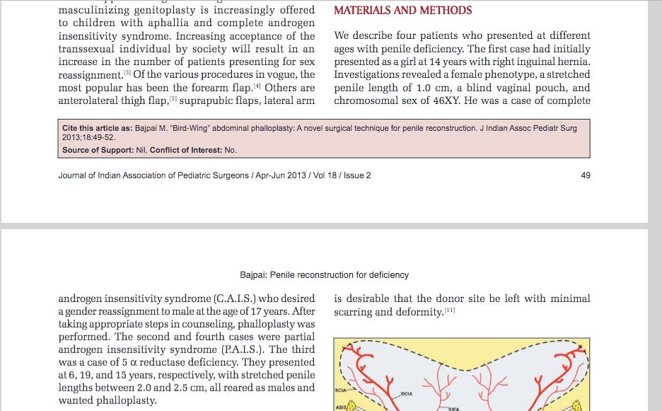 Literature Review: '"Bird Wing" Abdominal Phalloplasty' Performed on 17 ...