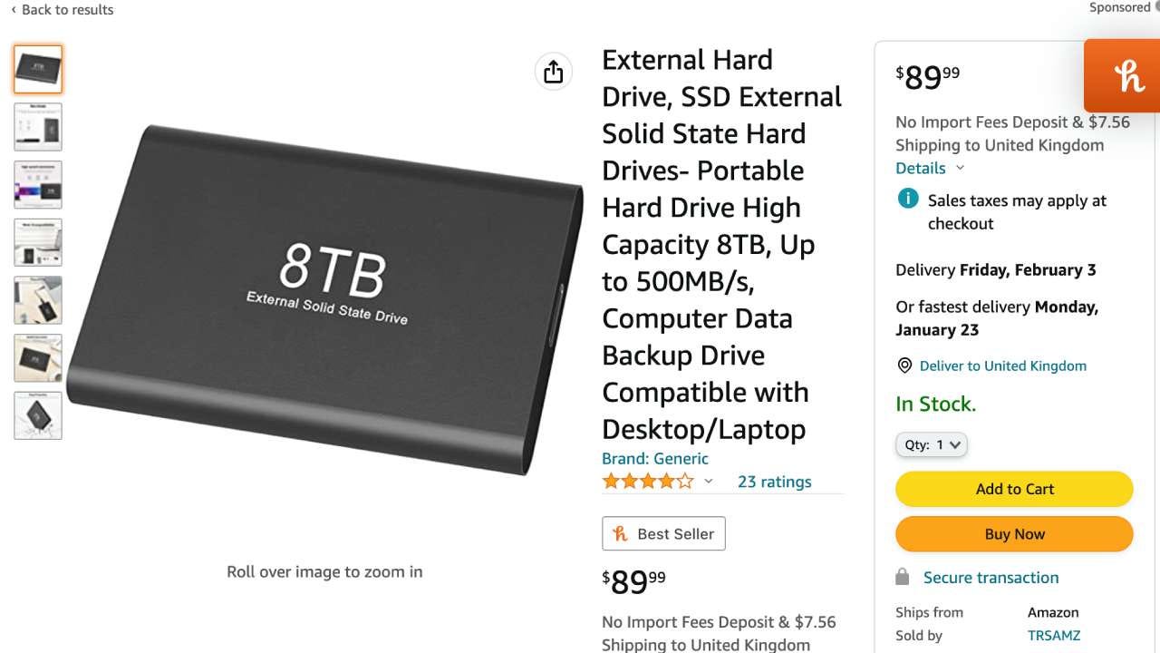 This Amazon scam is selling portable 16TB SSDs for less than $100 – don ...