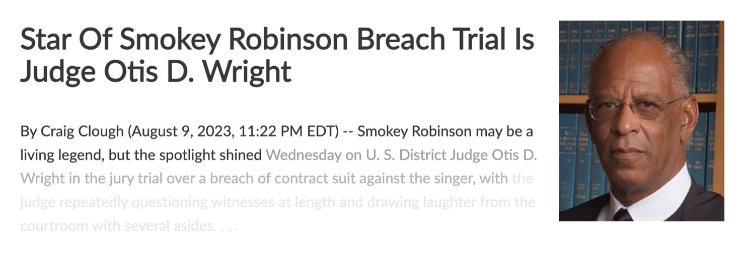 Smokey Robinson testifies in civil trial with Eric Podwall