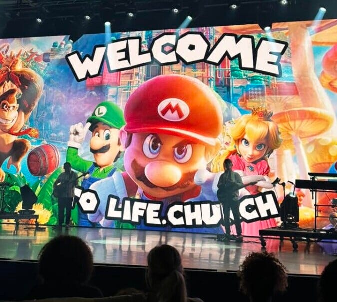 Mario Sermon Series? Megachurch Transforms Church into Mushroom Kingdom ...