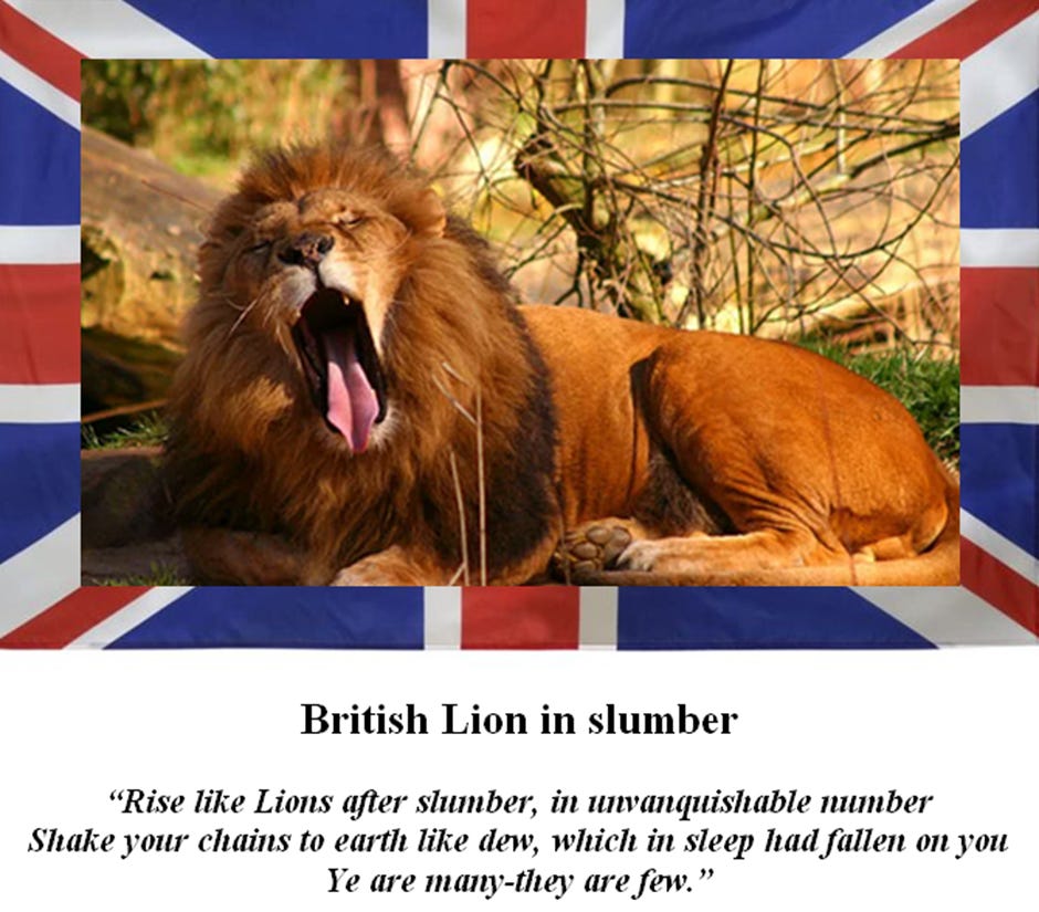 What will it take to wake up the masses of sleeping British Lions?