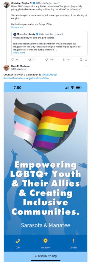 7 months ago, Christian Ziegler accused me of supporting 'weird & sick ...