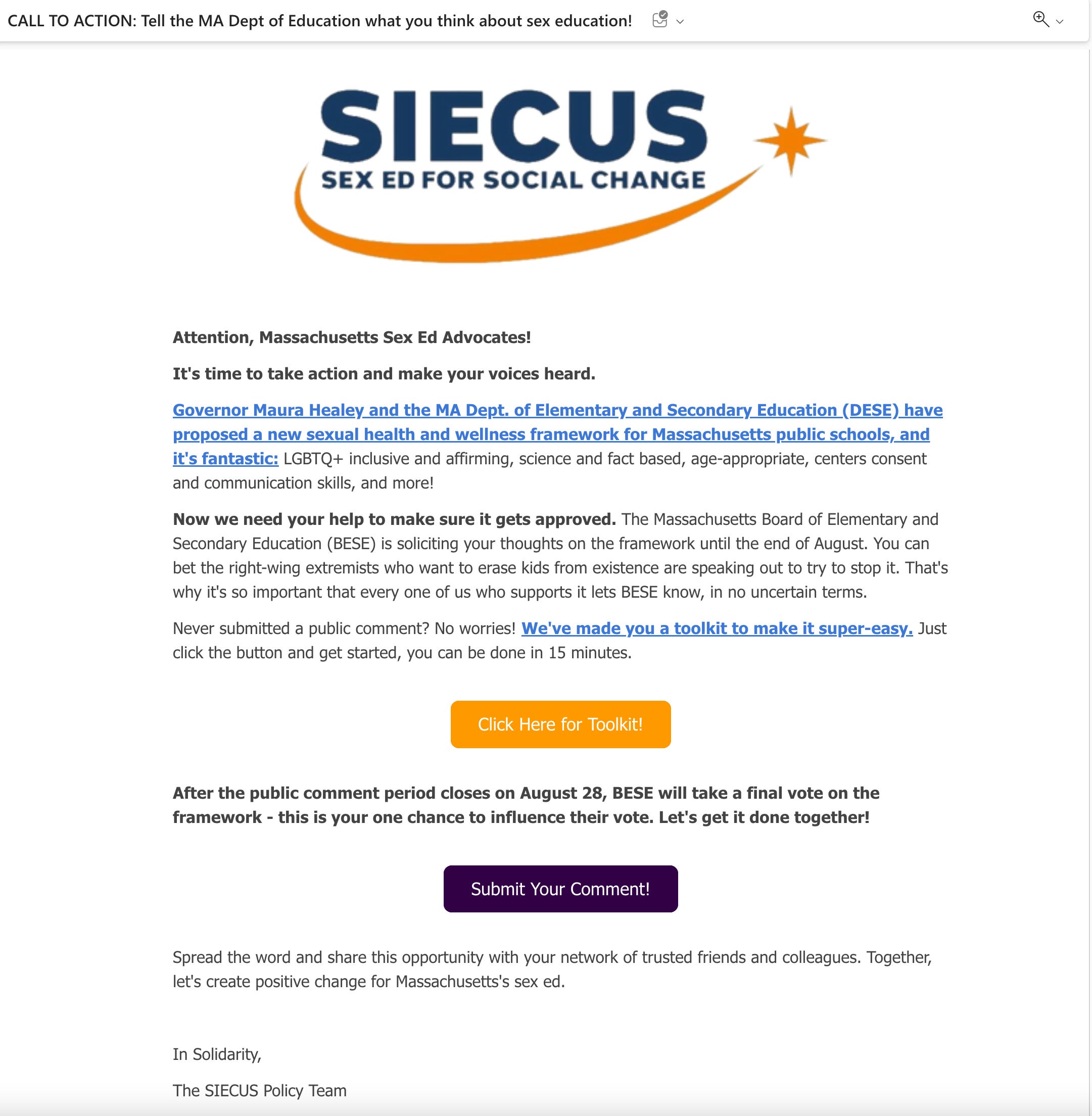 This Week's MIP Digest - Massachusetts Informed Parents