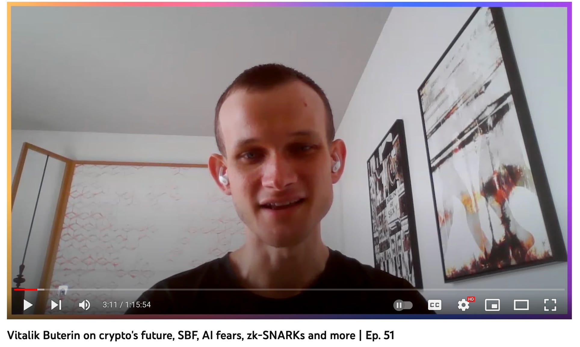 EP 51 -Vitalik Buterin on SBF, AI fears, what crypto needs and more
