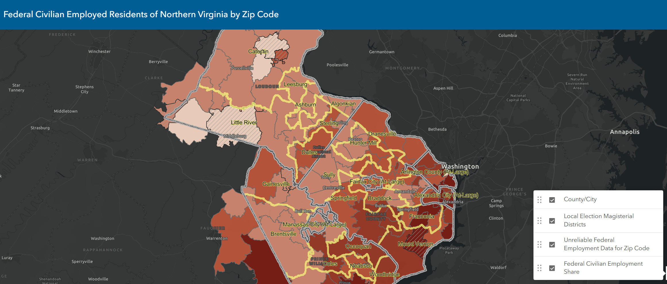 Mapping Federal Civilian Employees in Region Mapping Federal Civilian Employees in Region