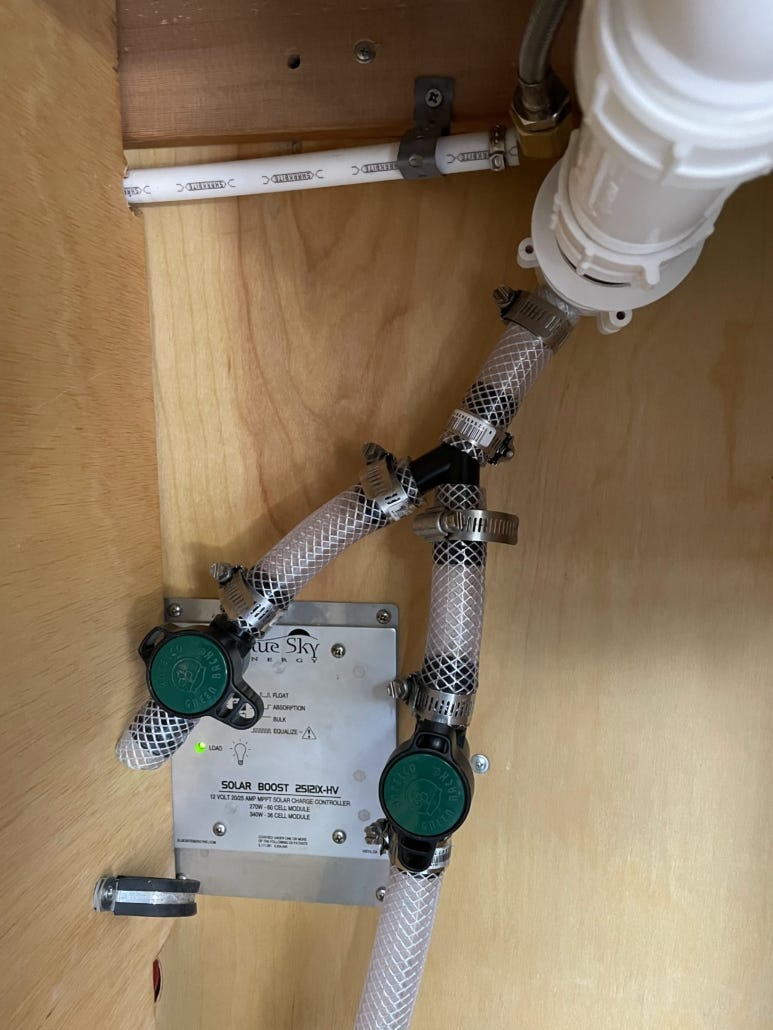 Installing a DIY Gray Water System Under My Sprinter Van