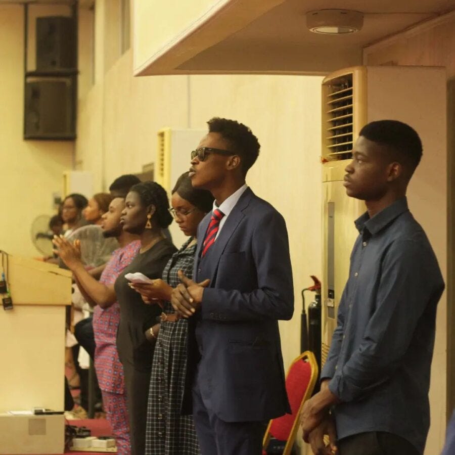 A Gallery Of The Faithful Gathering For Church. Album 25