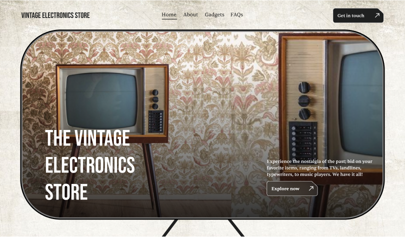 Vintage Electronics Store- A UI Case Study