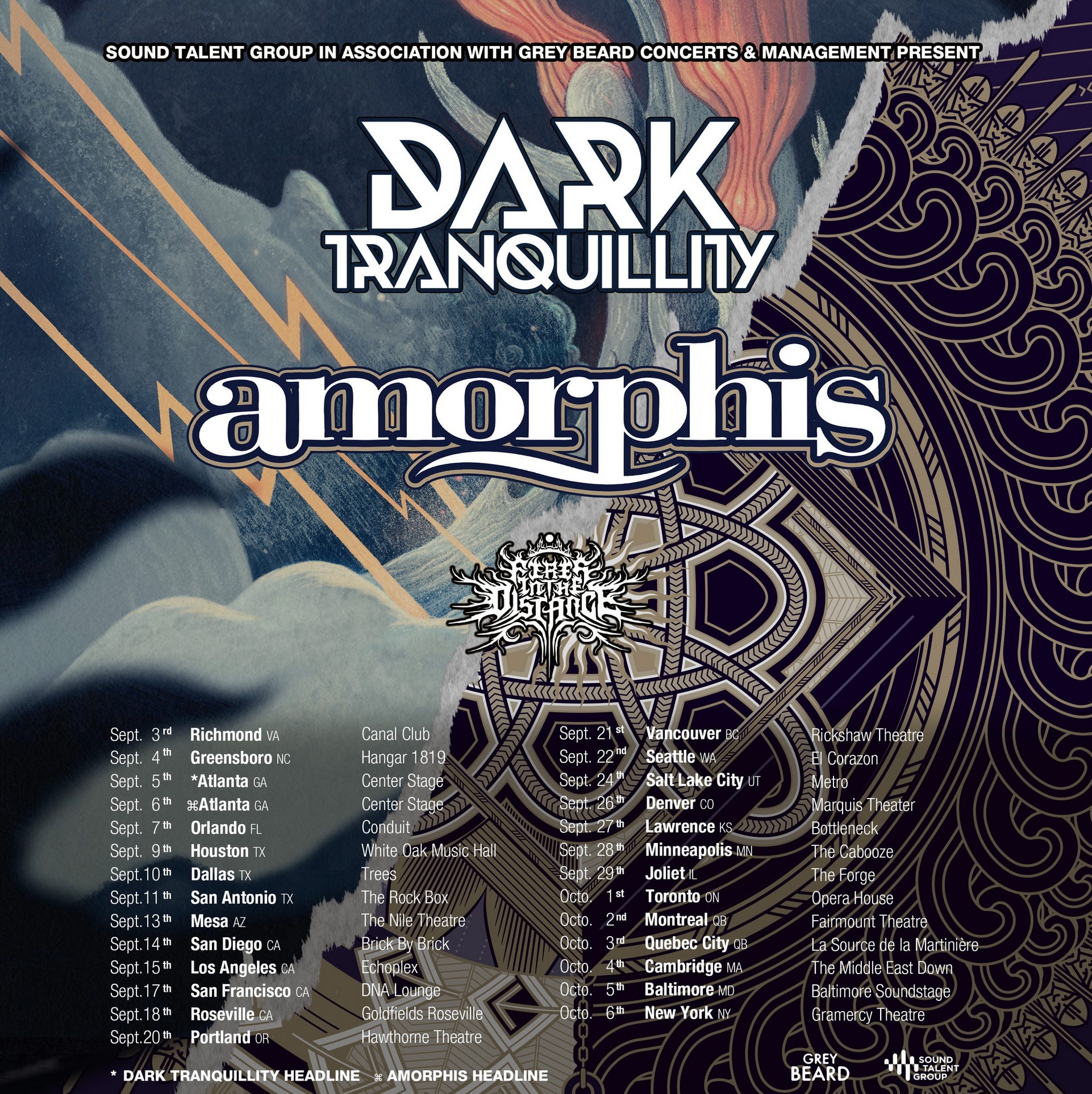 Dark Tranquillity - Amorphis North America Tour 2024
