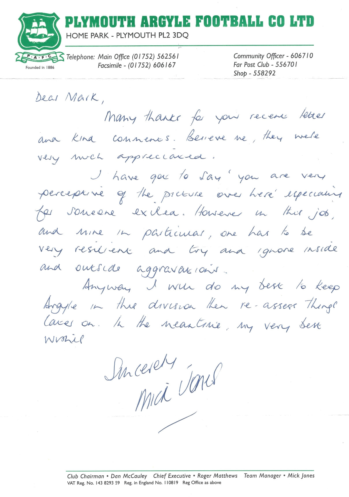 I don't blame fans for venting – I once wrote Dan McCauley an angry letter