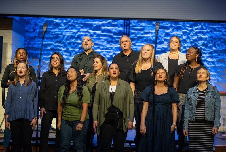 A Gallery Of The Faithful Gathering For Church. Album 3