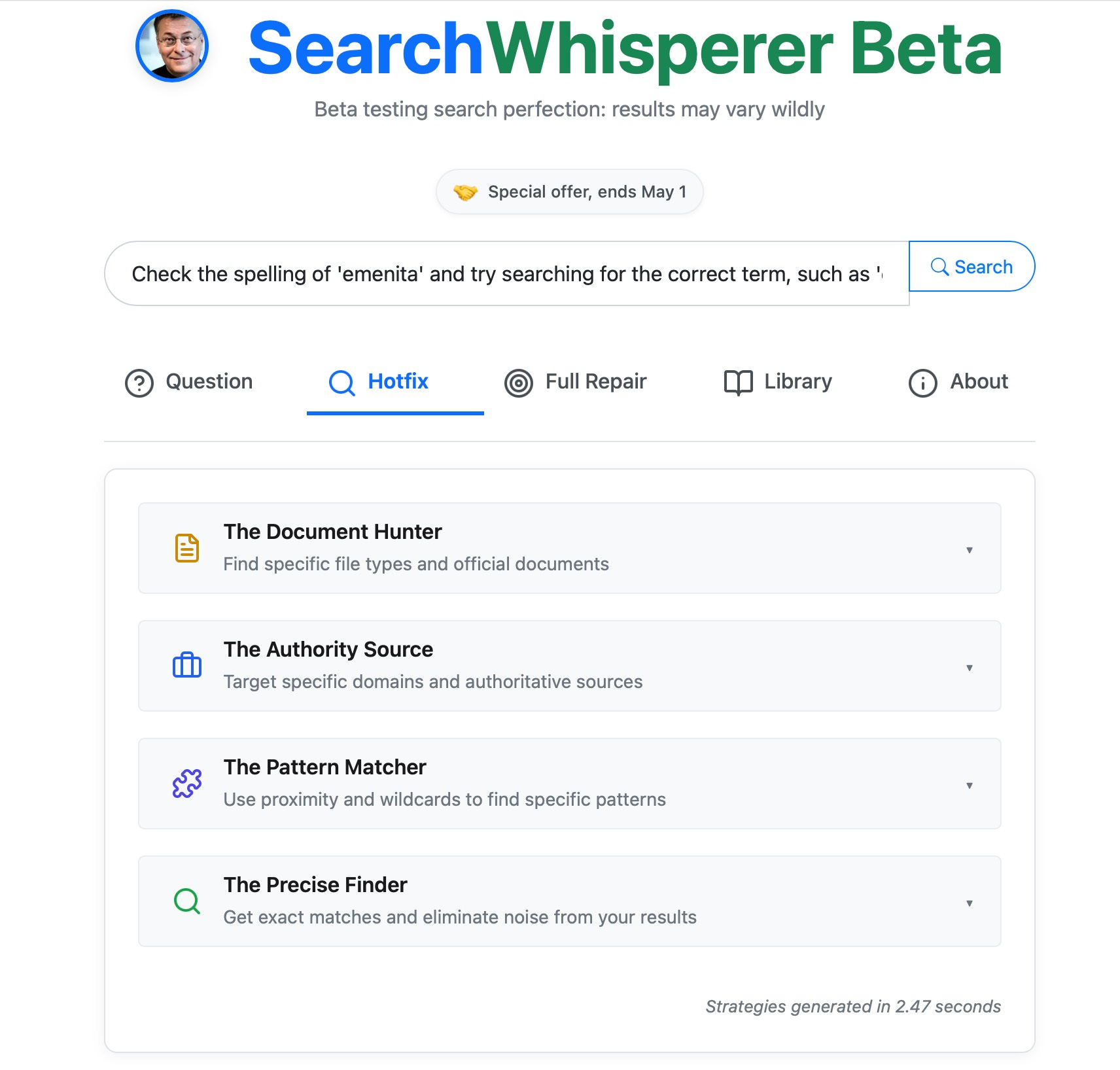 Search Whisperer Beta: beating Google's confused algorithm?