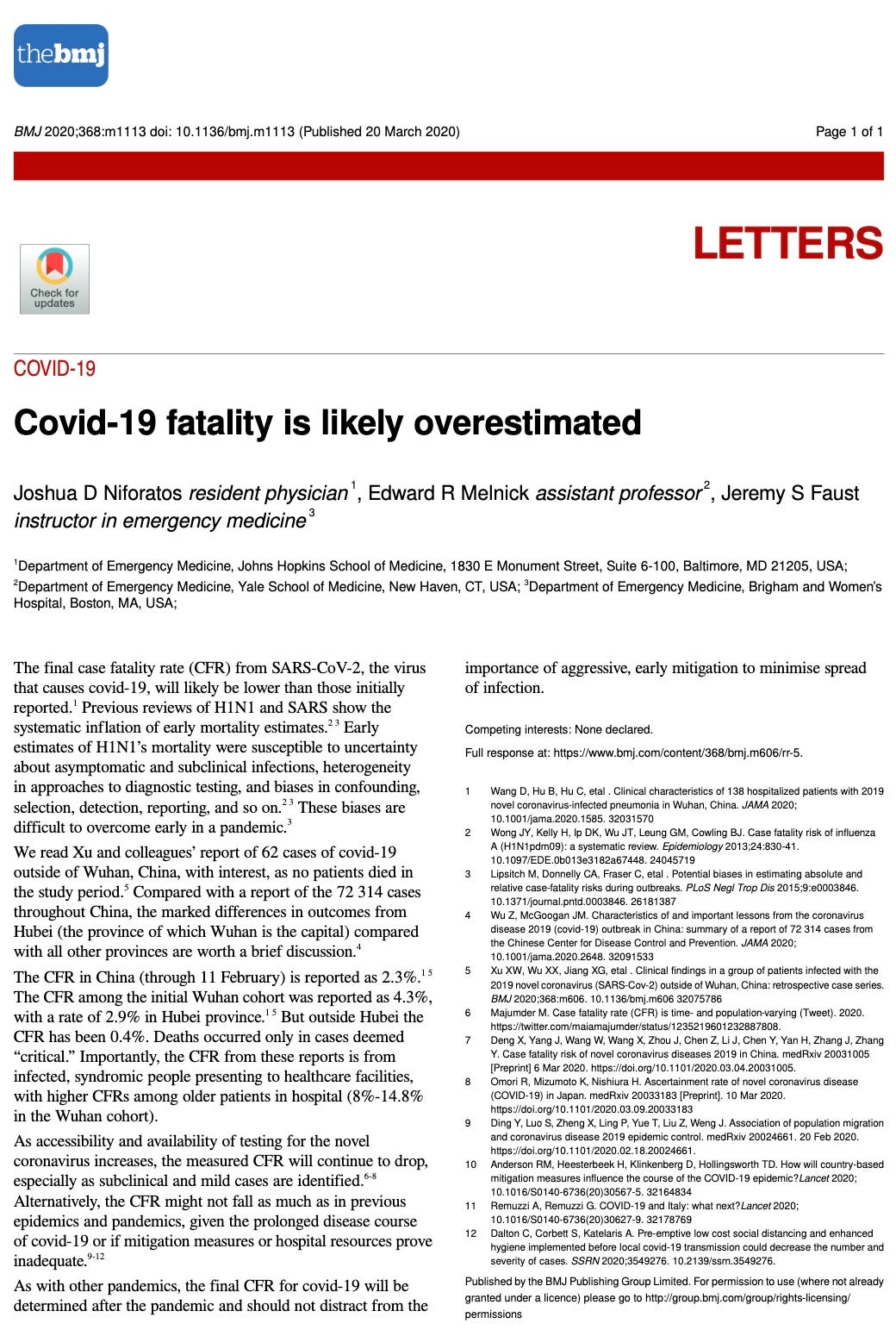 This is what Jeremy Faust kept insisting was a peer-reviewed article in ...