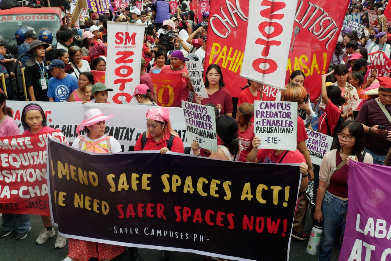 International Women's Day Protest in Manila Calls for Equality and Support