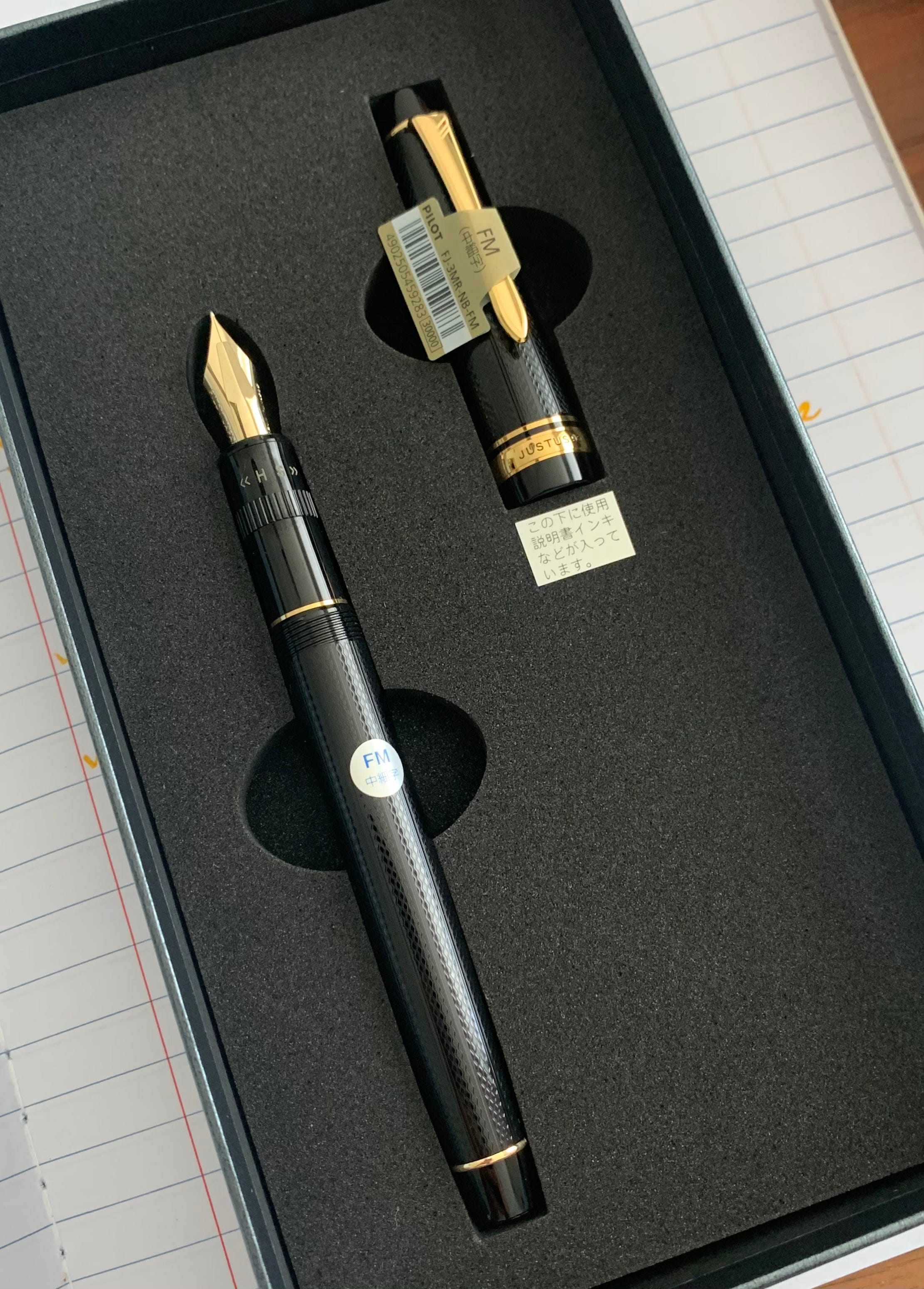 Fountain pen alignment chart
