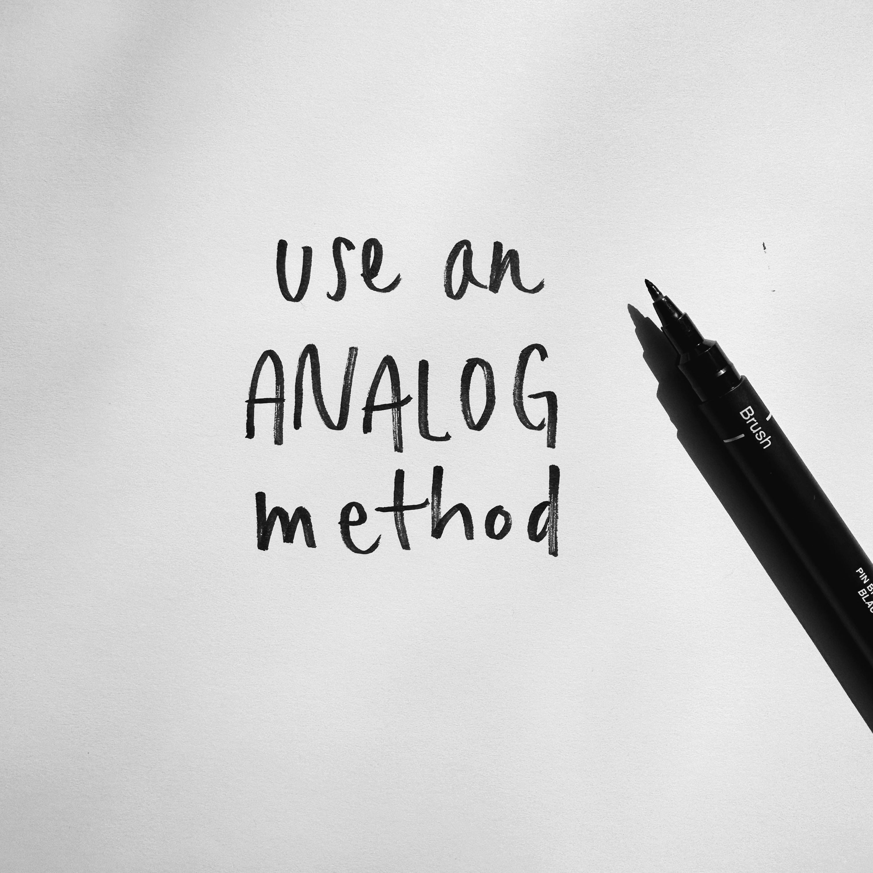 What if We Were a Little More Analog?