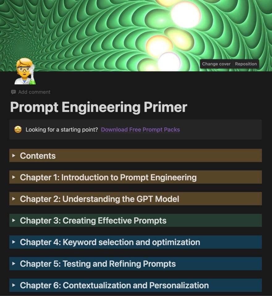 FREE RESOURCE 🤩 ChatGPT Prompt Engineering Primer 👨‍💻 Chapters 1–3